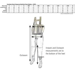 Snowbee Classic Neoprene Studded Felt-Sole Bootfoot Chest Waders ...