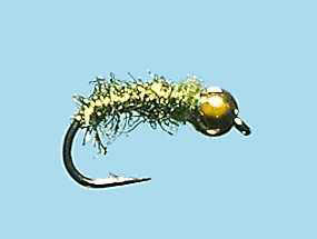 Turrall Bead / Gold Head Caddis Worm Flash Olive Trout Flies | Fly ...